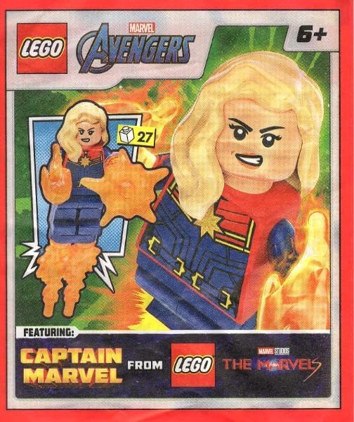 Amazon.com: LEGO Superheroes: Captain Marvel (Carol Danvers) Minifigure ...