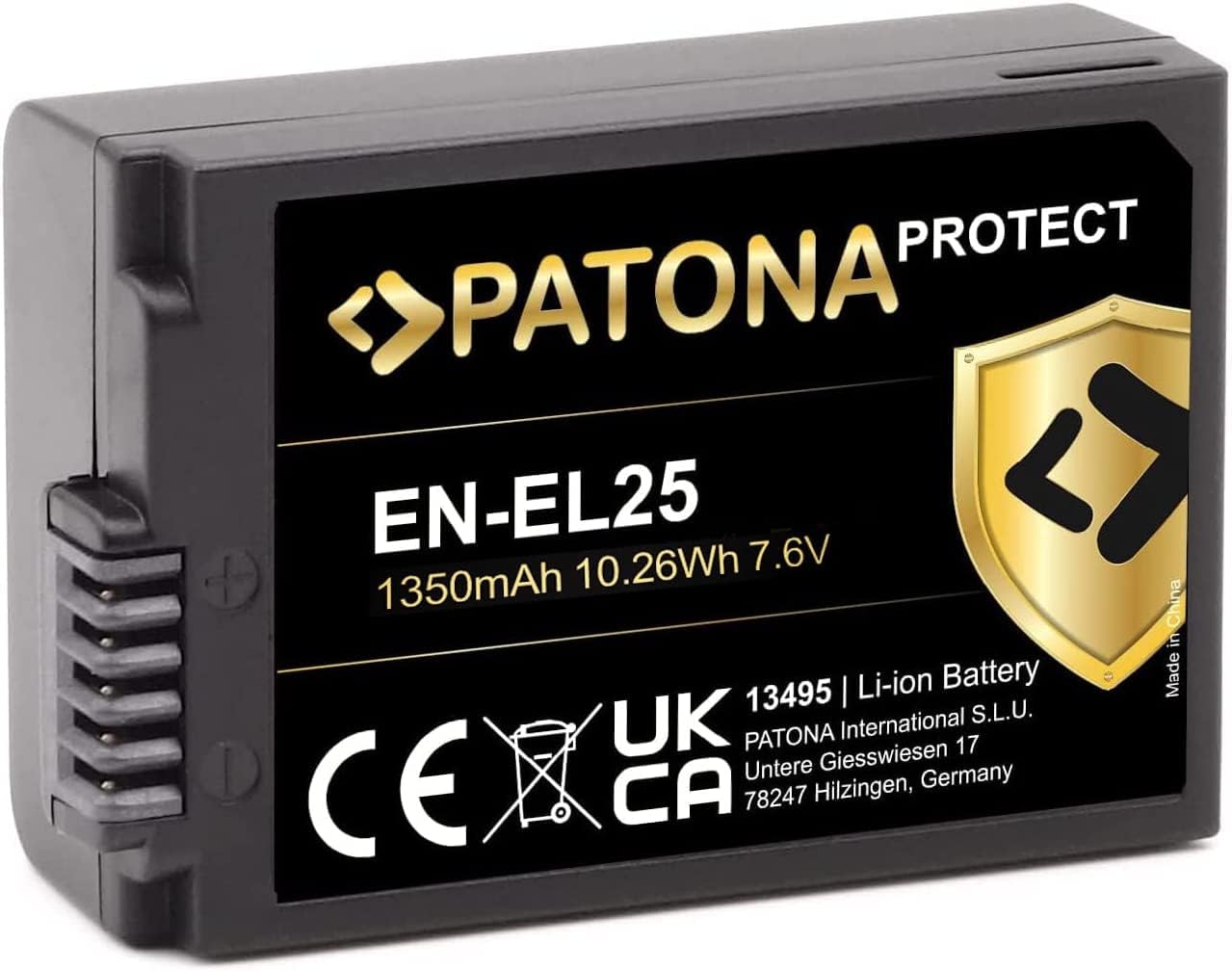PATONA Protect V1 Battery EN-EL25 (1350 mAh) with NTC Sensor and V1 ...