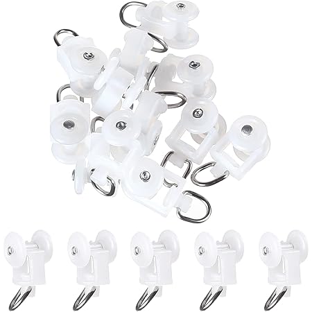 Amazon.com: Treely 40Pcs Ceiling Track Rollers Curtain Carrier Drapery ...