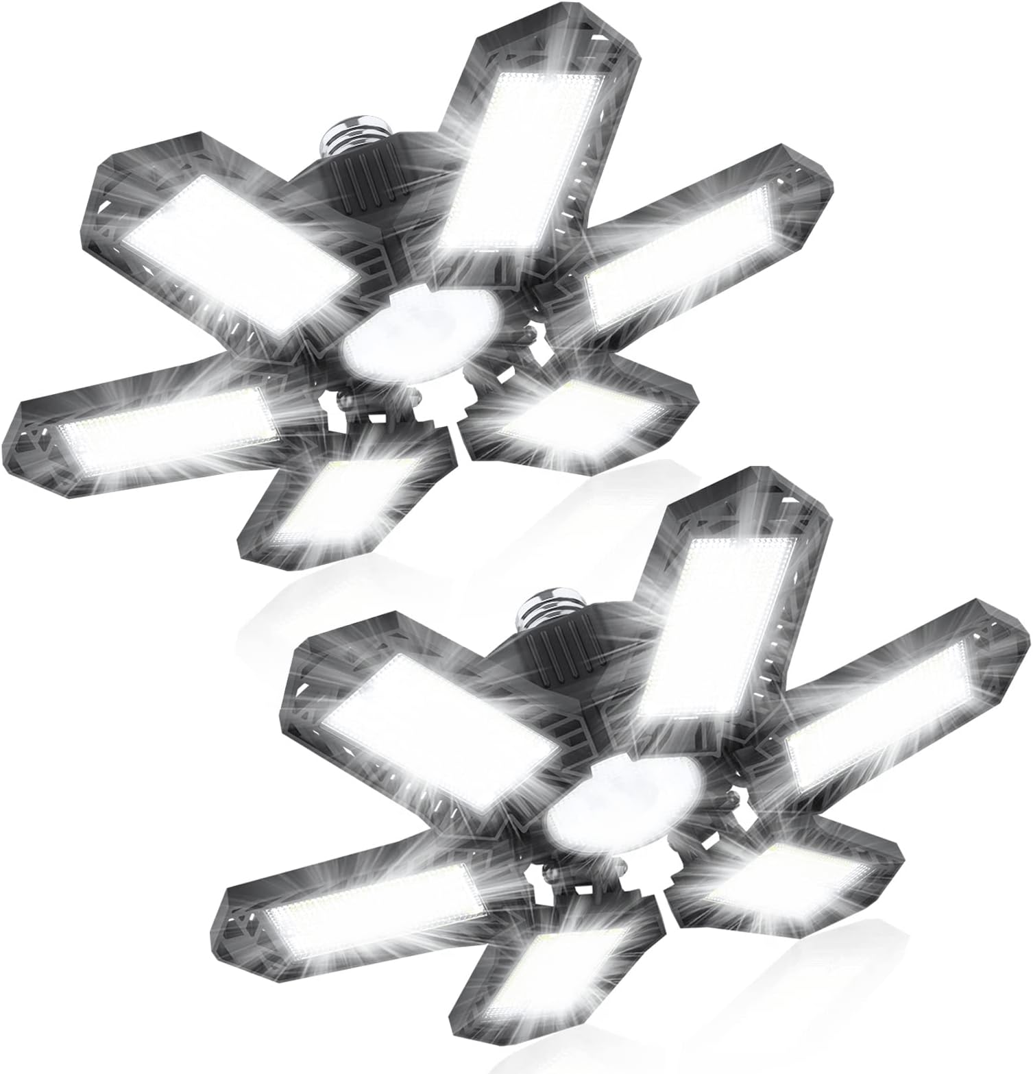 2 Pack LED Garage Lights, 200W Garage Lights, 20000 LM LED Shop Light ...