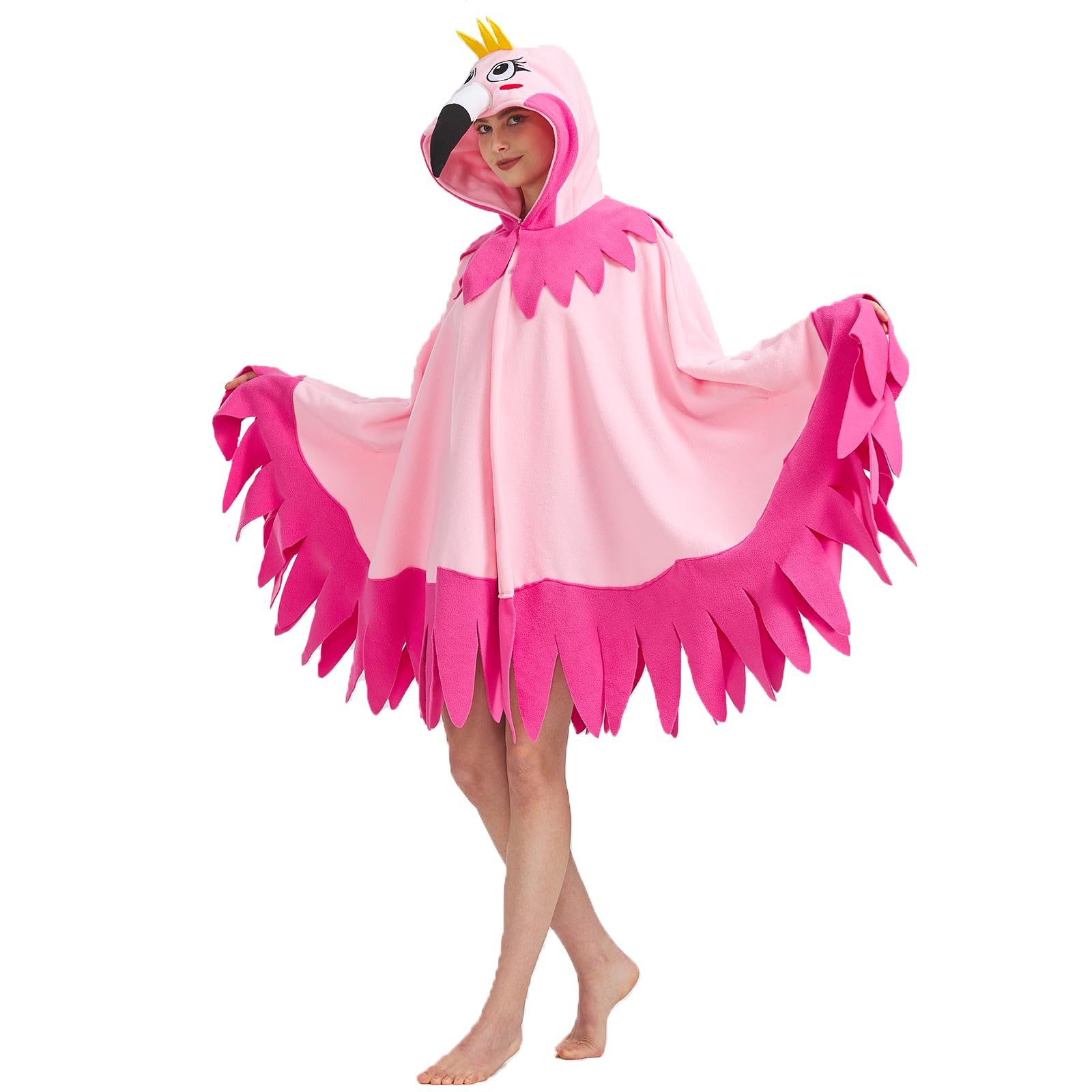 Amazon.com: MORNINGFLY Unisex Flamingo Cape Costume Flamingo Cosplay ...