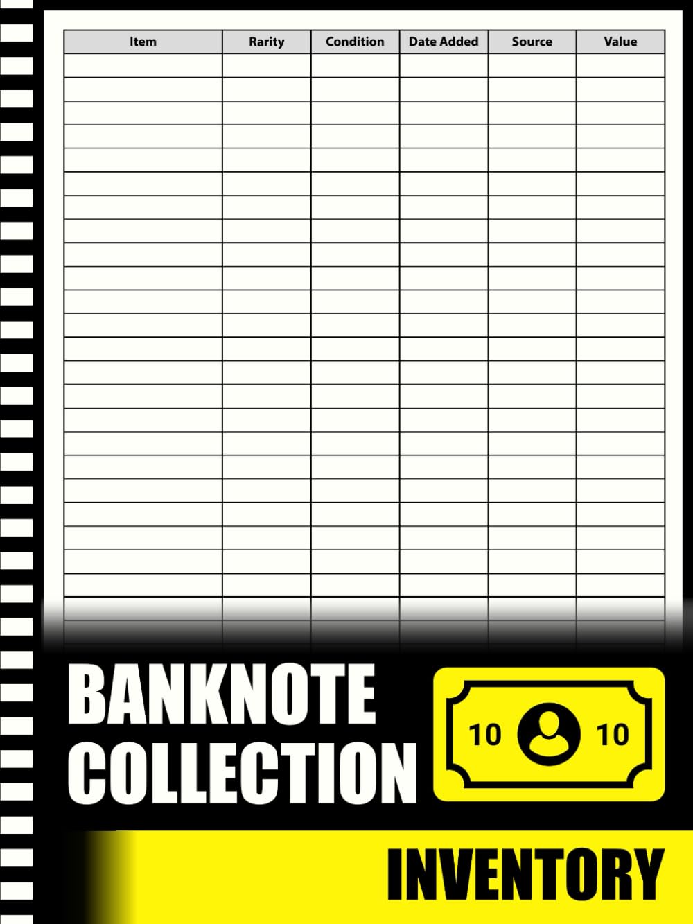 Amazon.com: Banknote Collection Inventory: Inventory Book Ideal for ...