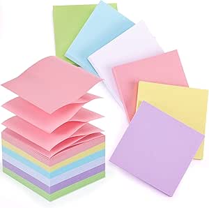 Amazon.com : (12 Pack) Pop Up Sticky Notes 3x3, Pastel Colors Self ...