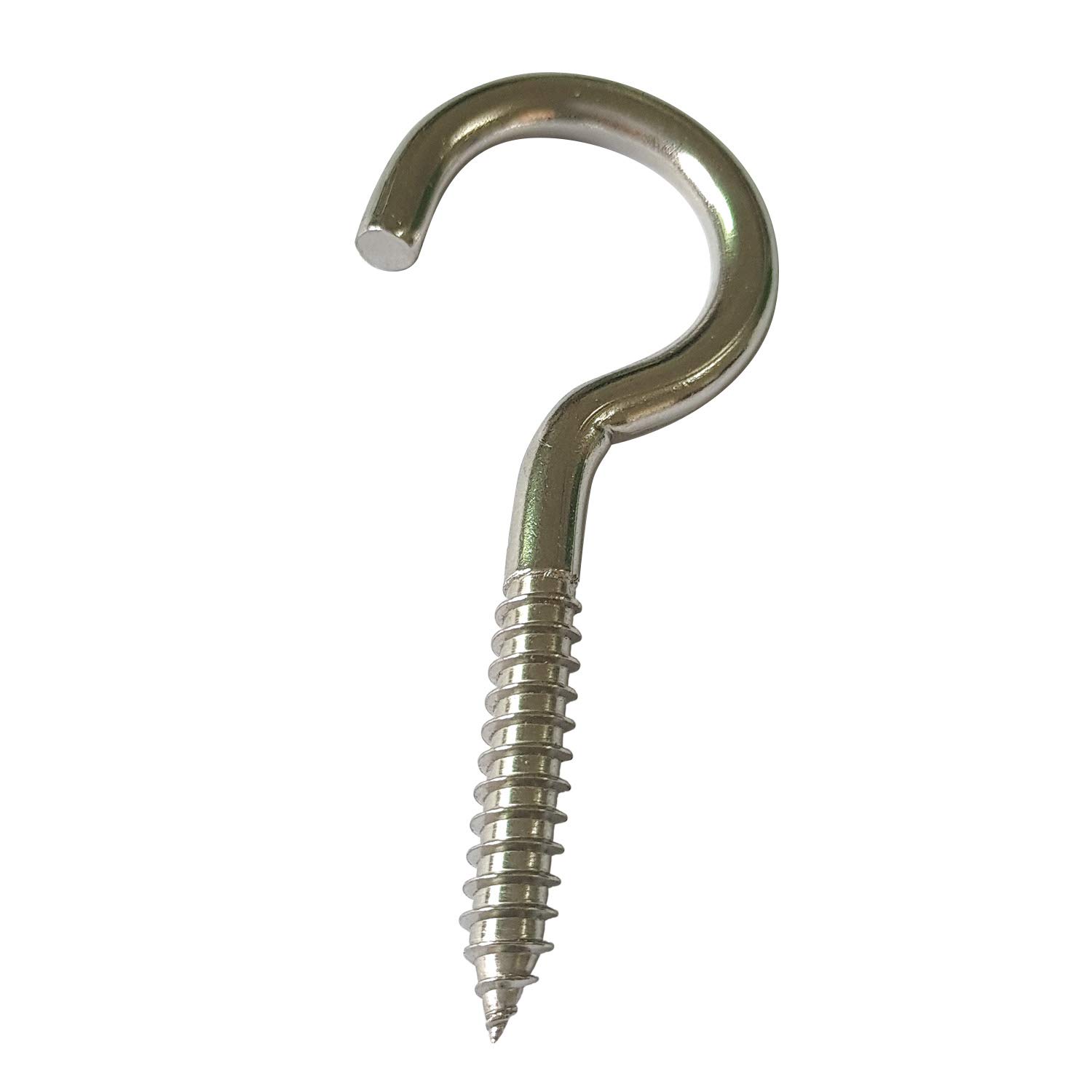 30 PCS Stainless Steel (304) Screw-in Hooks 3 Sizes 40mm 50mm 65mm ...