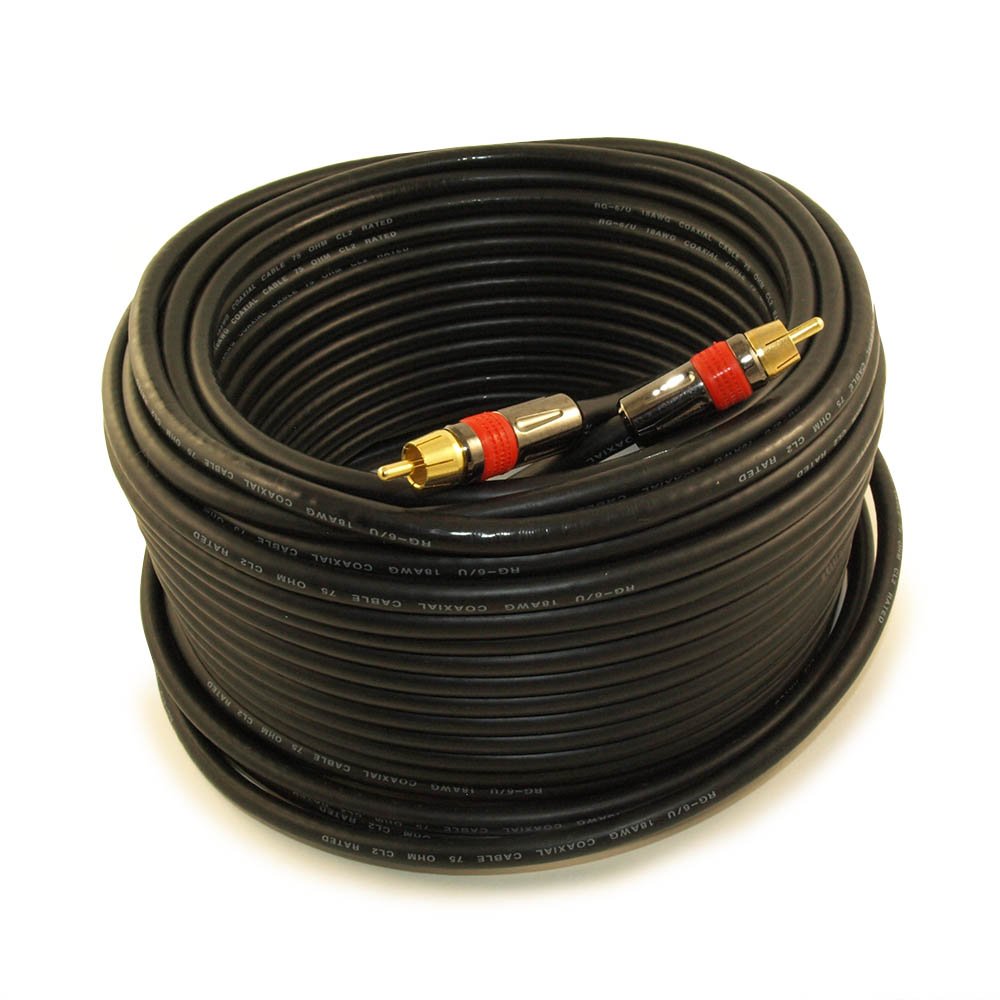 Amazon.com: MyCableMart 100ft 1 Wire RCA Premium Digital Audio ...