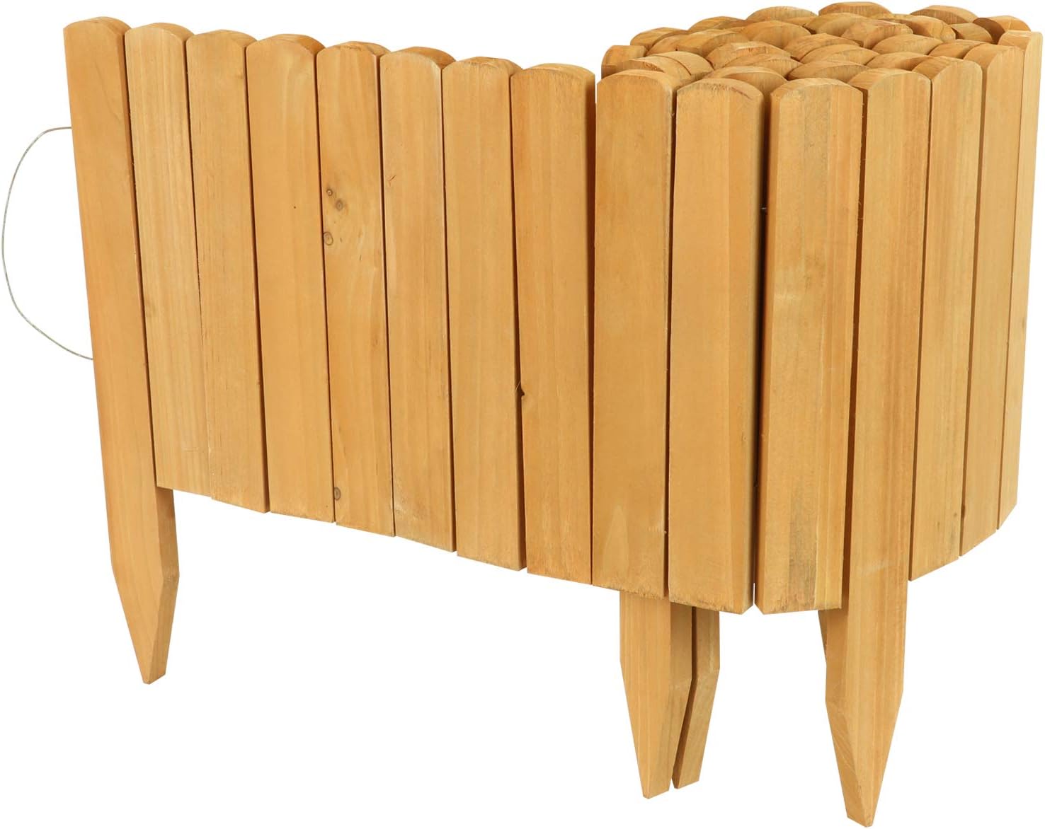 Woodside Log Roll Wooden Border Fence - 203cm x 30cm : Amazon.co.uk ...