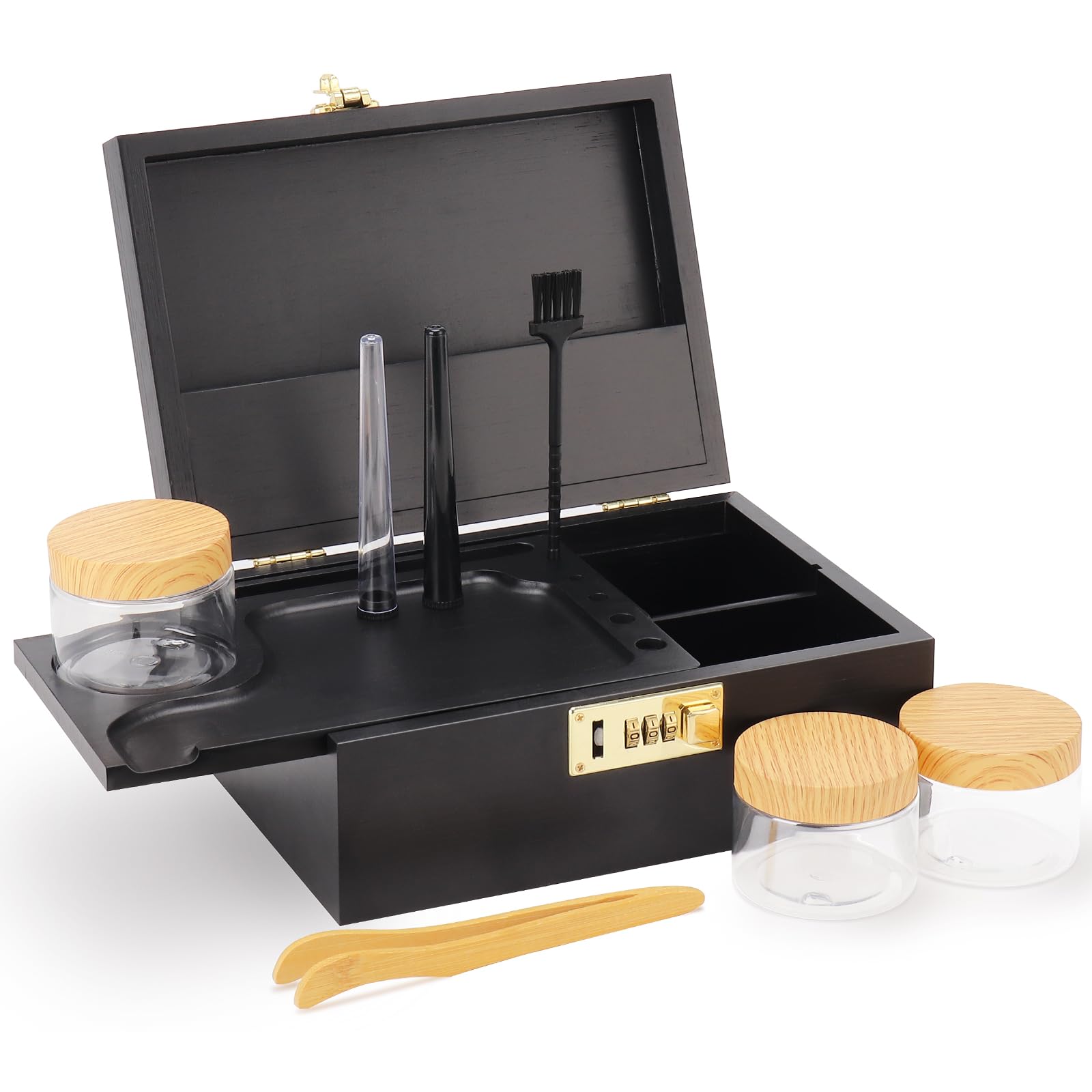 Wooden Storage Box Tray Set, Bamboo Home Decorative Box with ...