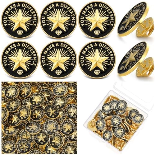 Amazon.com: ASTLLY 48 Pack Recognition Pins Employee of The Month Lapel ...