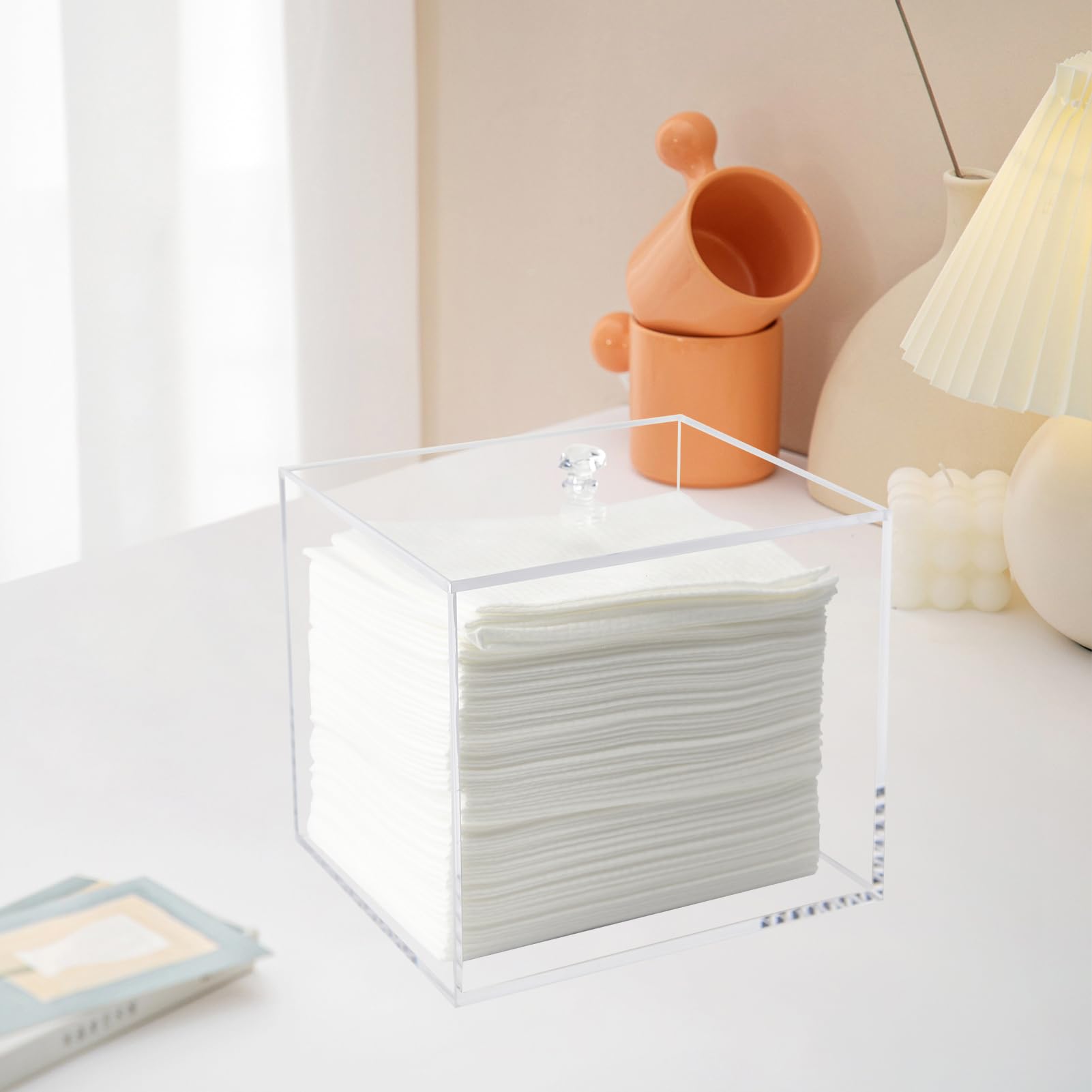 Snapklik.com : Face Towel Box, Acrylic Facial Disposable Towelettes ...