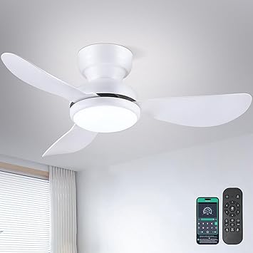 Amazon.com: Kviflon 36 Inch Modern Ceiling Fans with Lights, Small ...