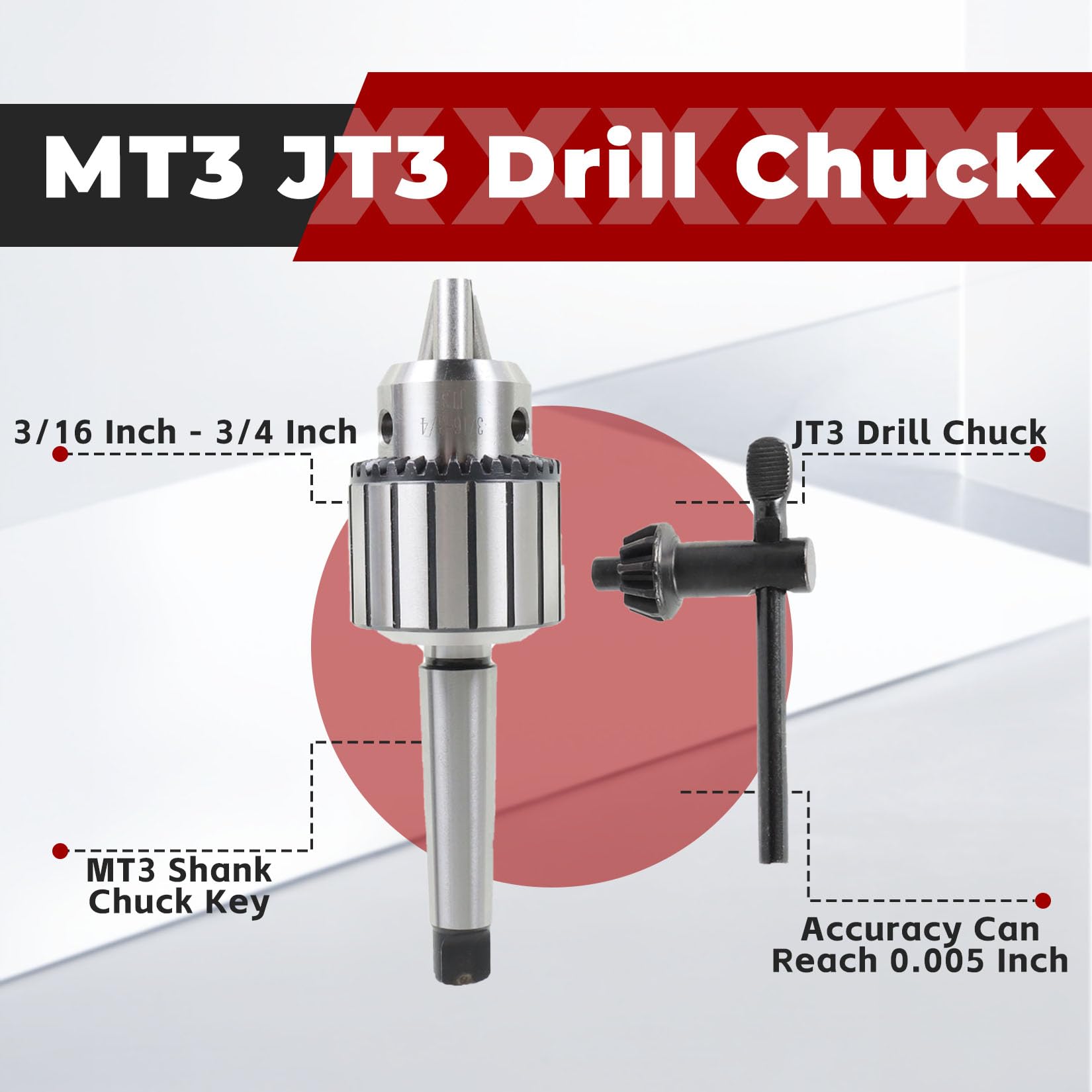 Snapklik.com : Findmall JT3 Drill Chuck 3/16 Inch - 3/4 Inch Drill ...