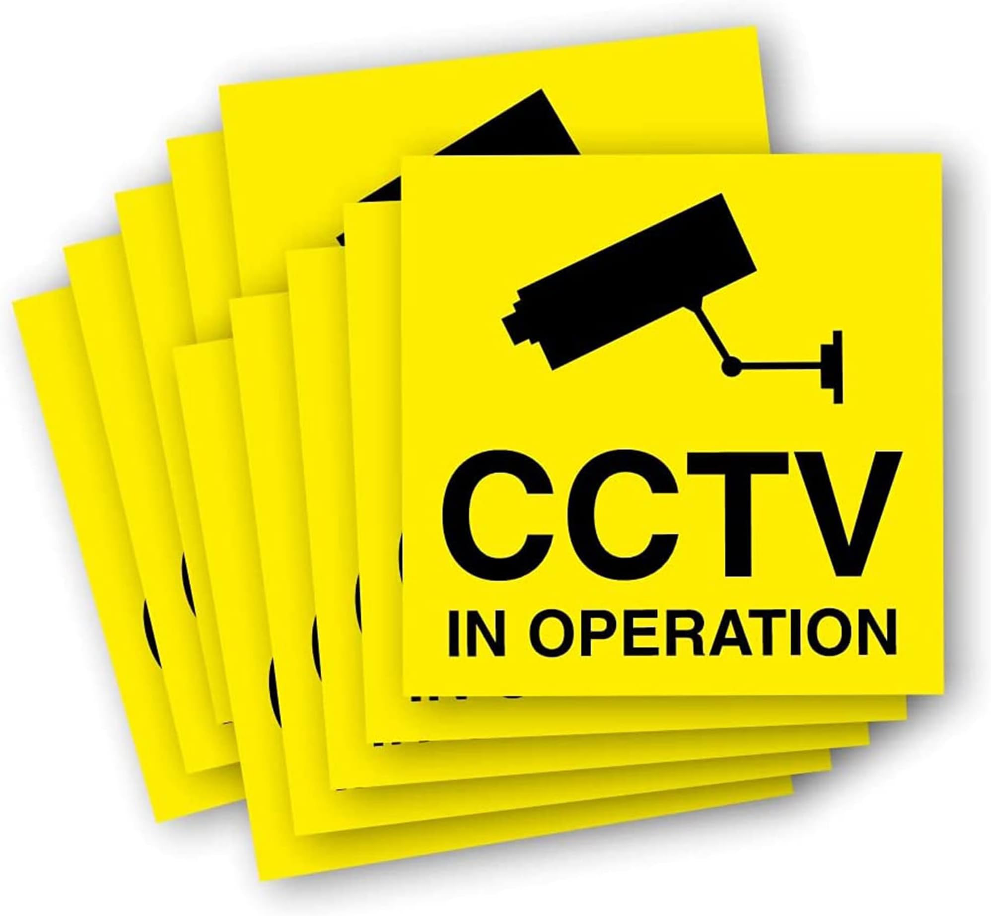 6 x CCTV Signs Self Adhesive 100mm x 75mm Suitable for Outdoor Use ...