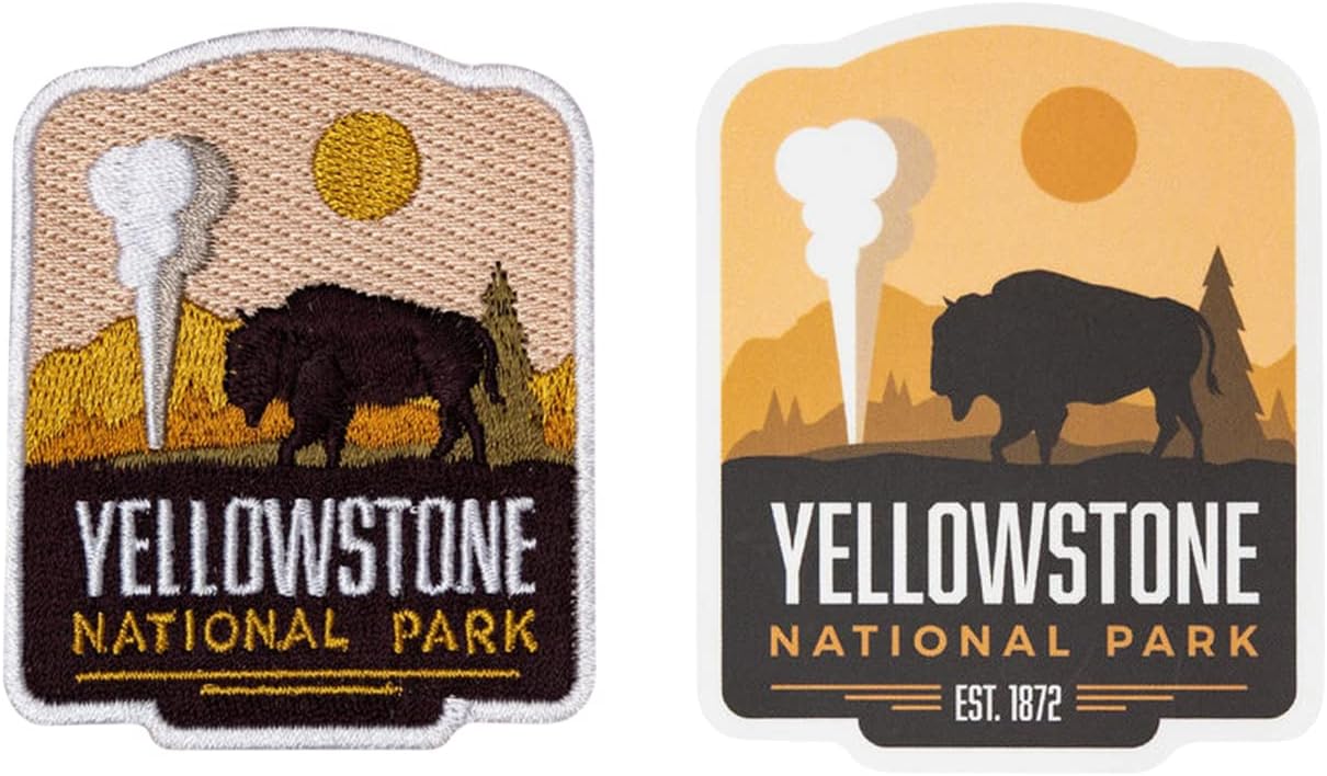 Amazon.com: Yellowstone National Park Bundle - Travel Patch and Vinyl ...