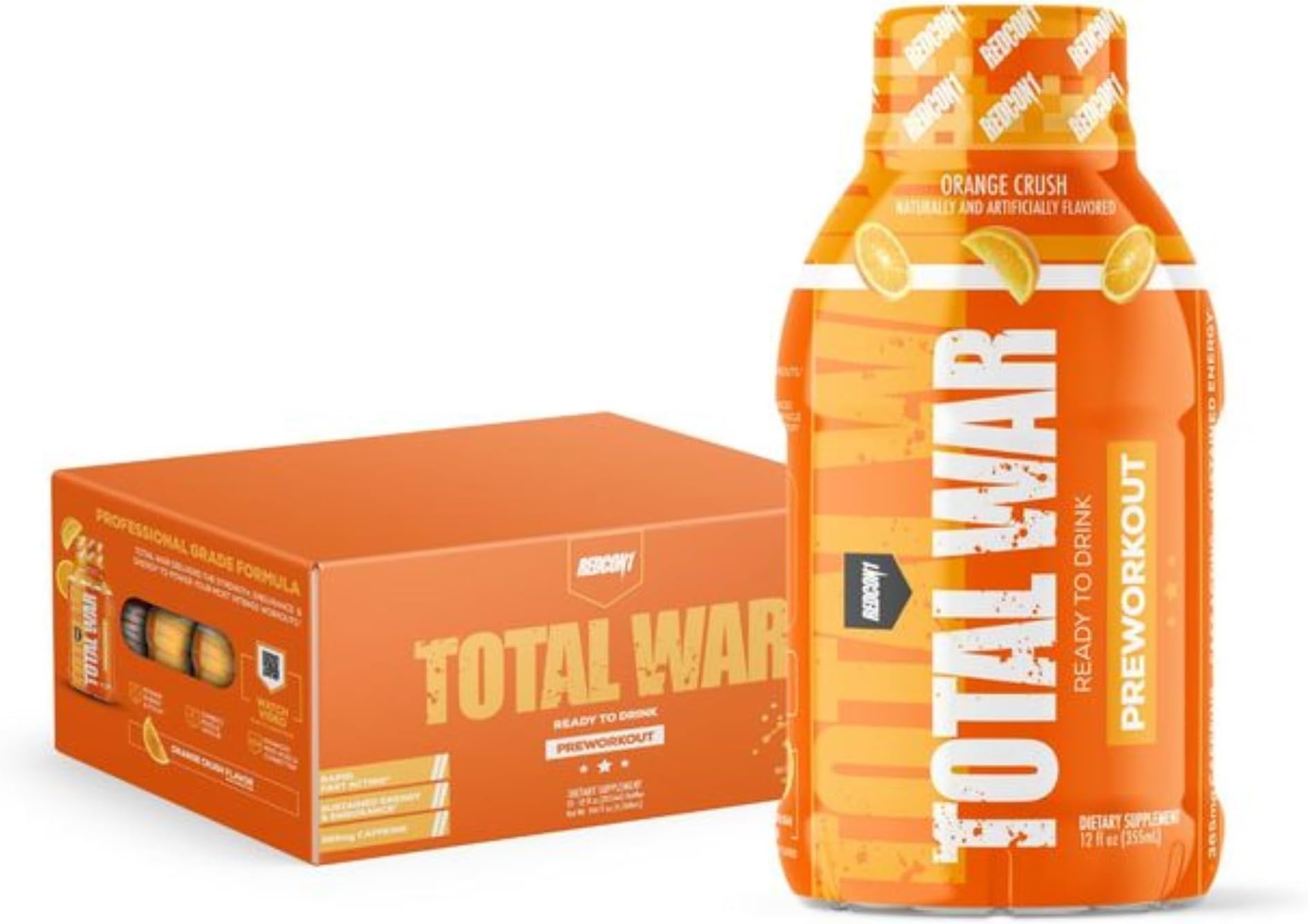 Amazon.com: REDCON1 Total War Ready to Drink Pre Workout - Endurance ...