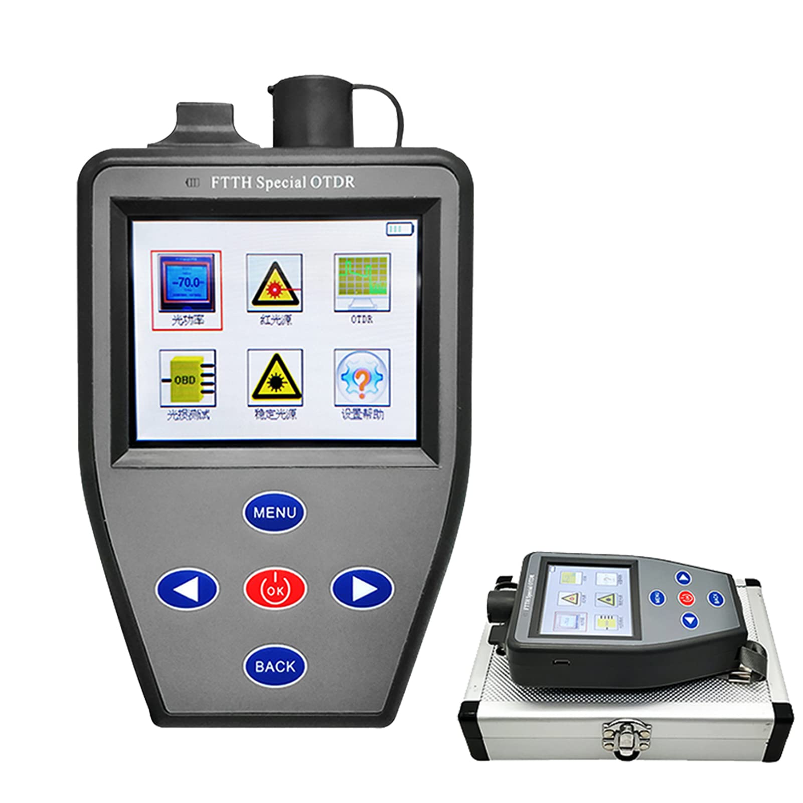 Buy 4 in 1 Fiber Optic Cable Tester, Visual Fault Detection with OTDR ...