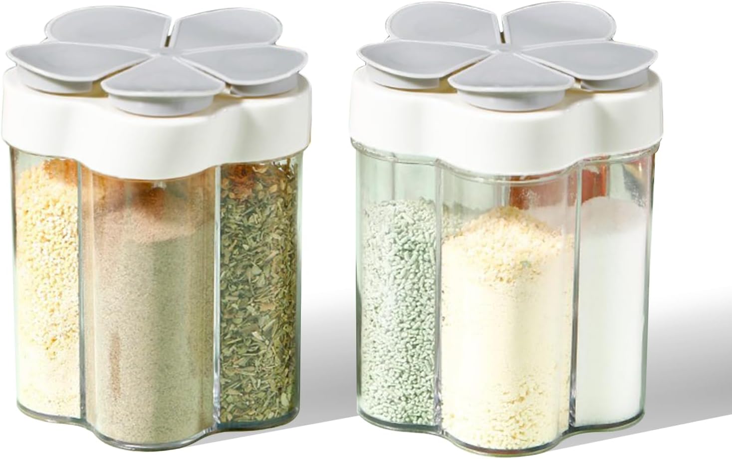 Amazon.com: FWUNYVN 2 Sets 5 Layers Clear Portable Travel Spice Jars ...
