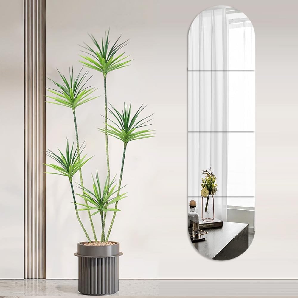 Full Body Length Mirrors Stickers for Walls, 14 x14 inches 4pcs Acrylic ...
