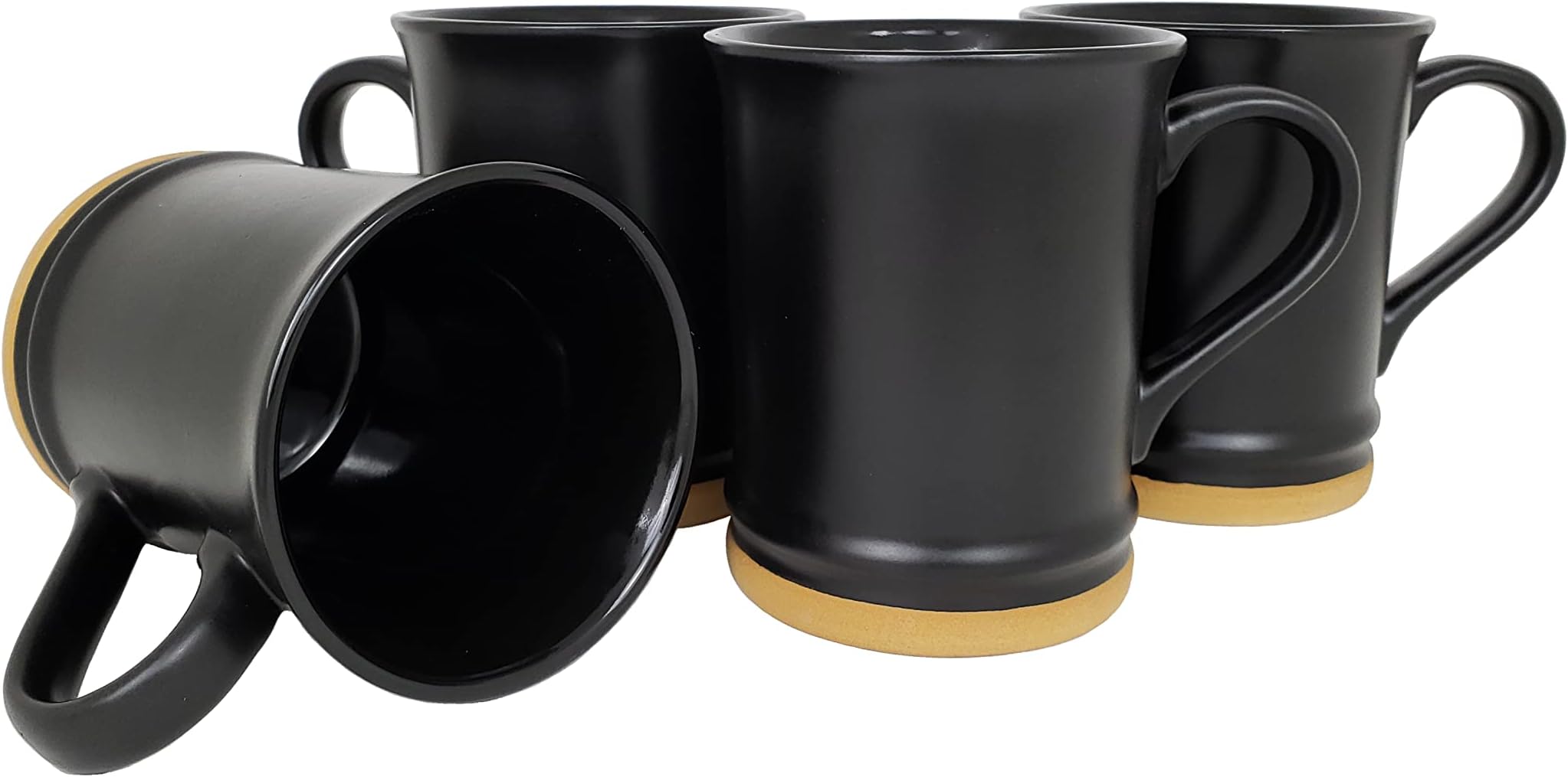 Amazon.com: Over & Back:16 oz Porcelain Coffee Mugs Set, Stoneware ...