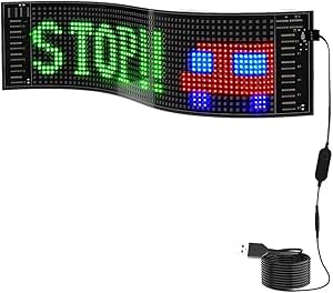 LED Car Sign, Flexible Scrolling LED Sign with Custom Text Pattern ...
