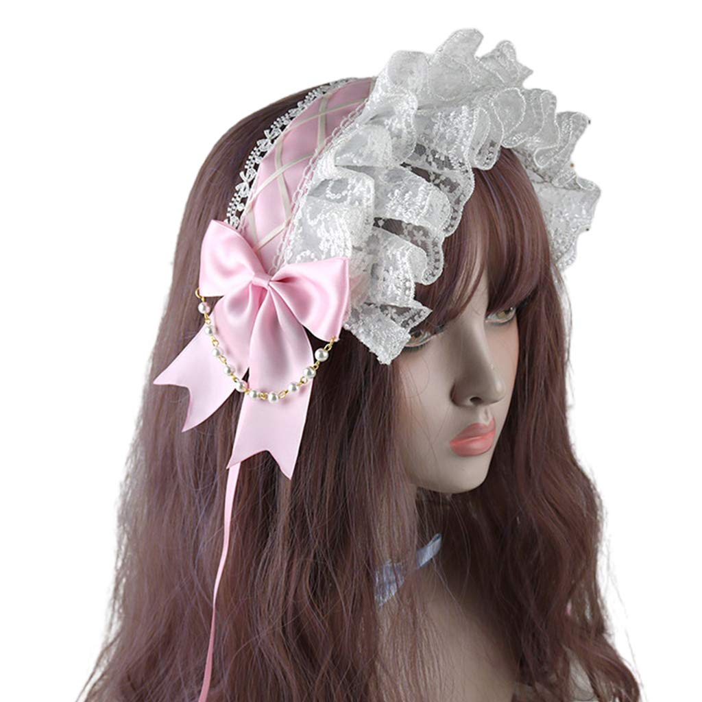 Amazon.com: Yjcnelcr Cosplay Hair Accessories Maid Lace Hair ...