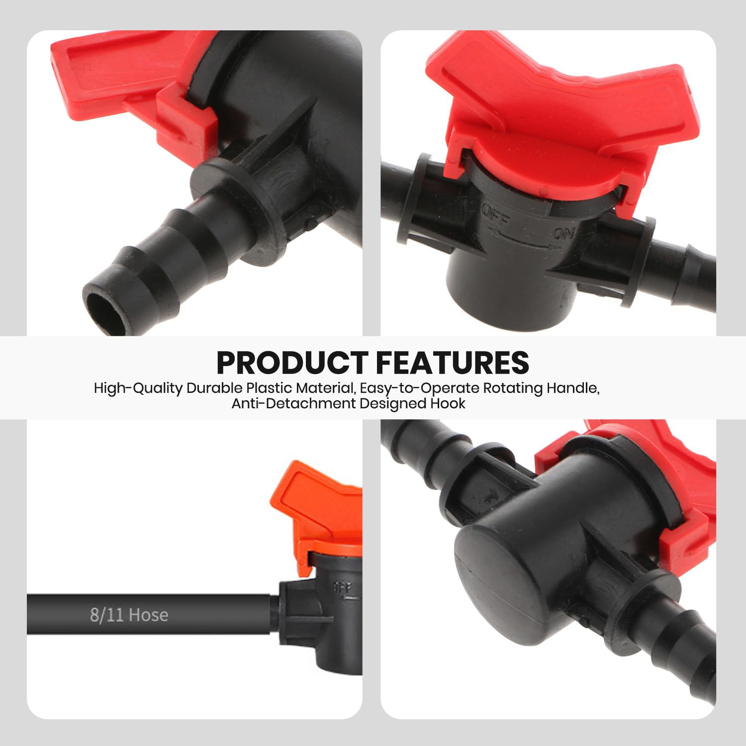 Snapklik.com : 4PCS 3/8 Inch ID In Line Barbed Ball Valve Shut Off ...