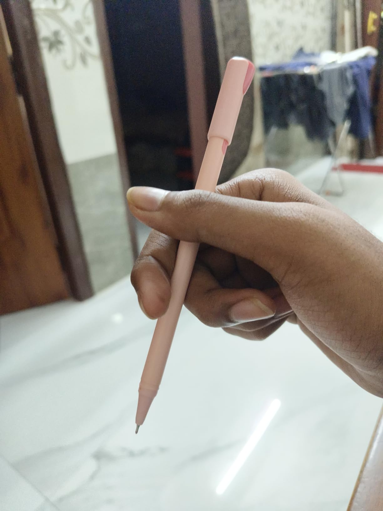 Pentonic Frost 0.6 mm Refillable Gel Pen | Pastel Pink Body | Red Ink ...