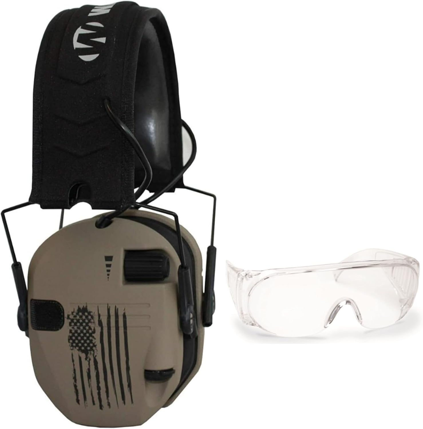 Amazon.com : Walkers Razor Slim Shooting Muffs Kit (US Flag-FDE) Bundle ...