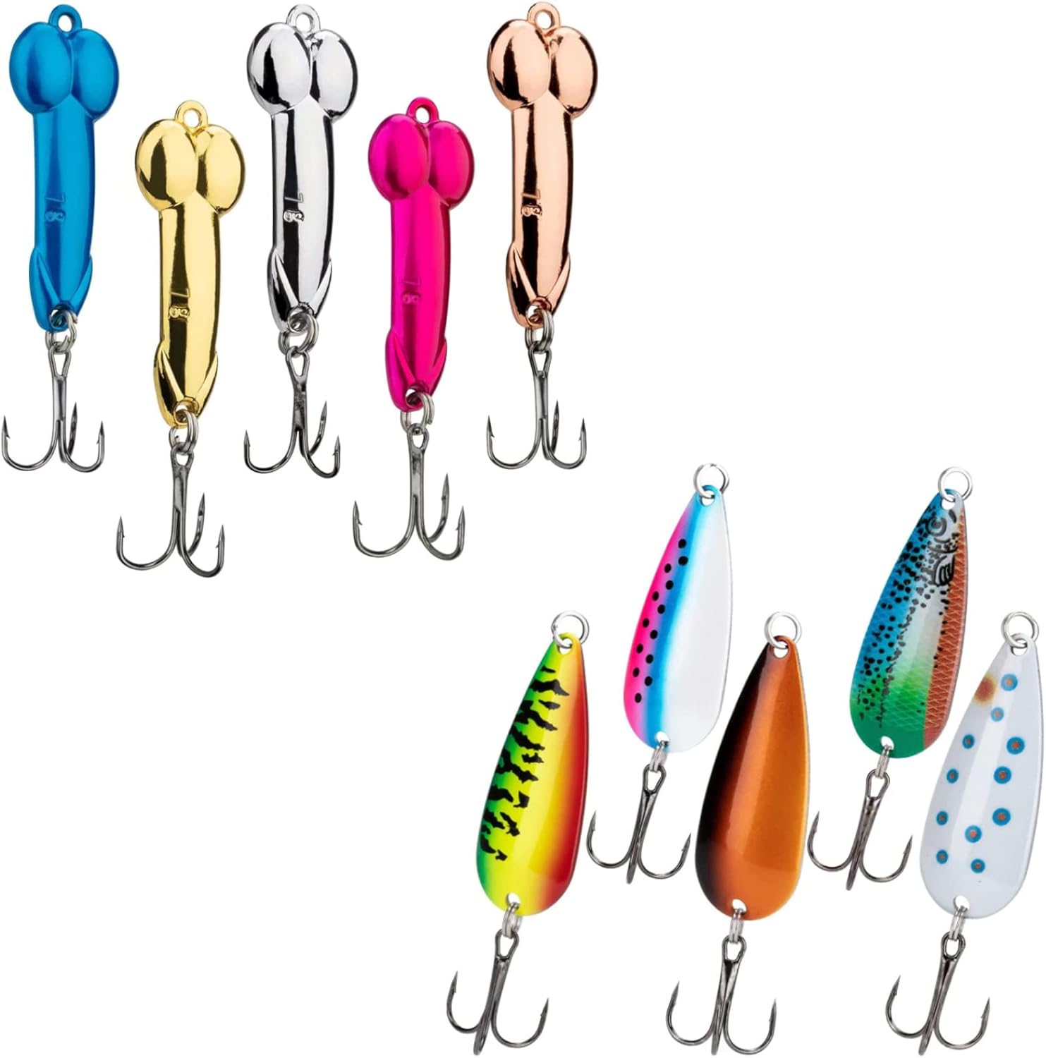 Amazon.com : THKFISH Fishing Lures Fishing Spoons 1oz-5pcs & THKFISH ...