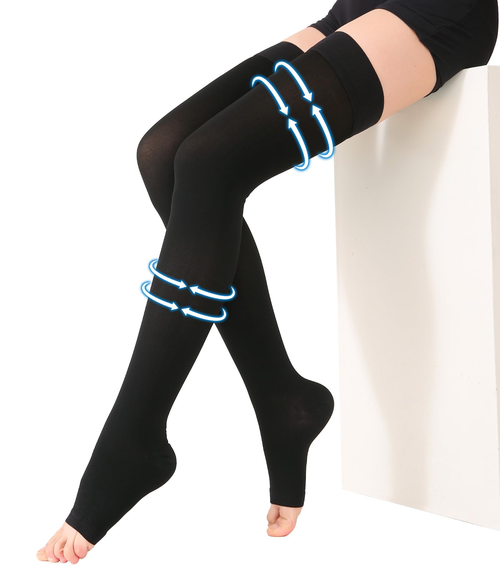 Snapklik.com : Thigh High Compression Stockings Toeless - Unisex ...