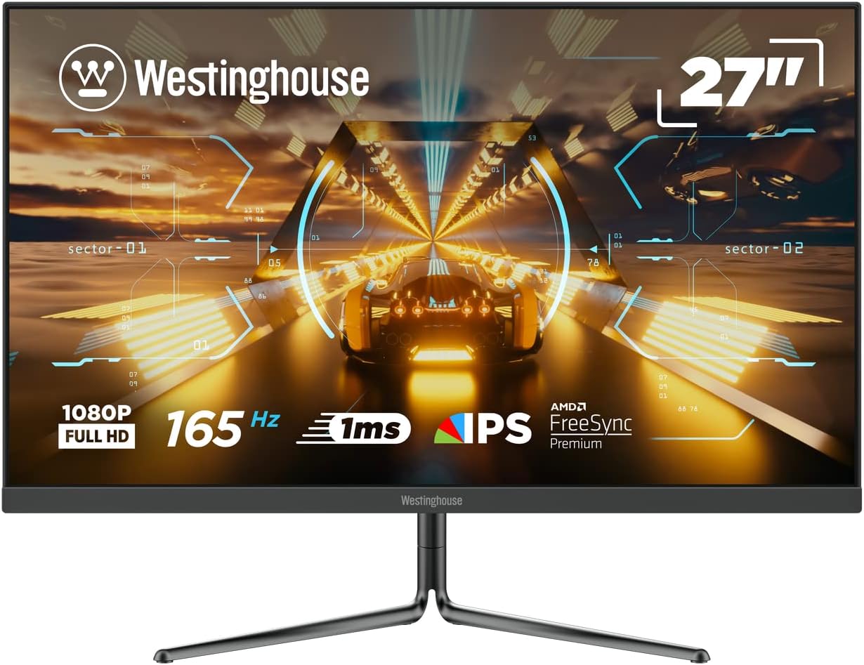 Brandclub - Westinghouse 27 Inch Gaming Monitor, 165Hz, 1ms, 1080p, IPS ...