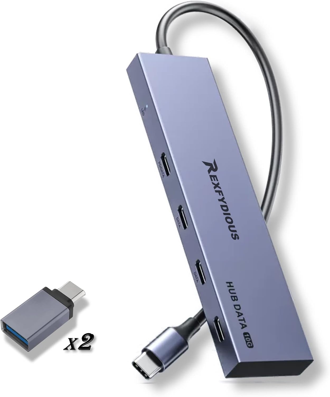 REXFYDIOUS 10 Gbps USB C HUB USB C Splitter + 2 USB A Female Adapters ...