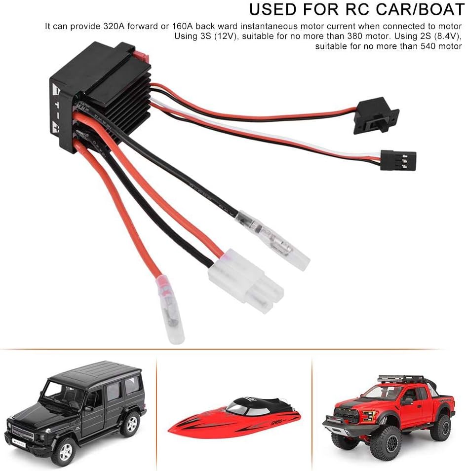 keenso RC Electronic Speed Controller, 320A Brushed ESC Replacement ...