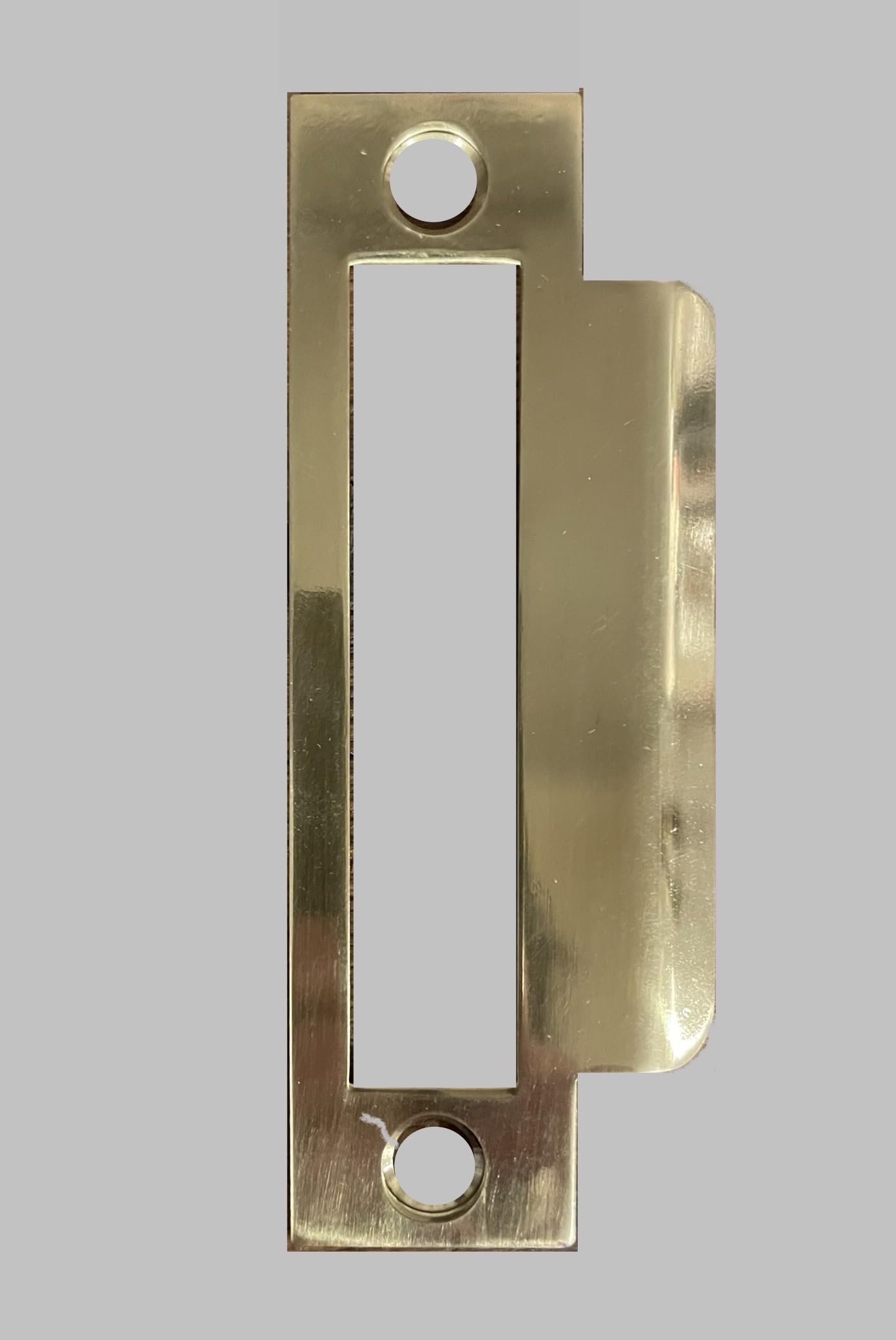 4-7/8" Polished Brass Door Strike Plate, Solid Brass, Keeper, Striker ...