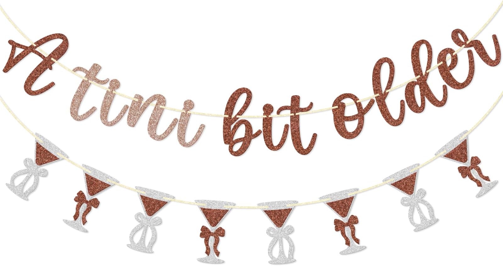 Amazon.com: CIEQR A Tini Bit Older Birthday Banner - Martini Bar Party ...