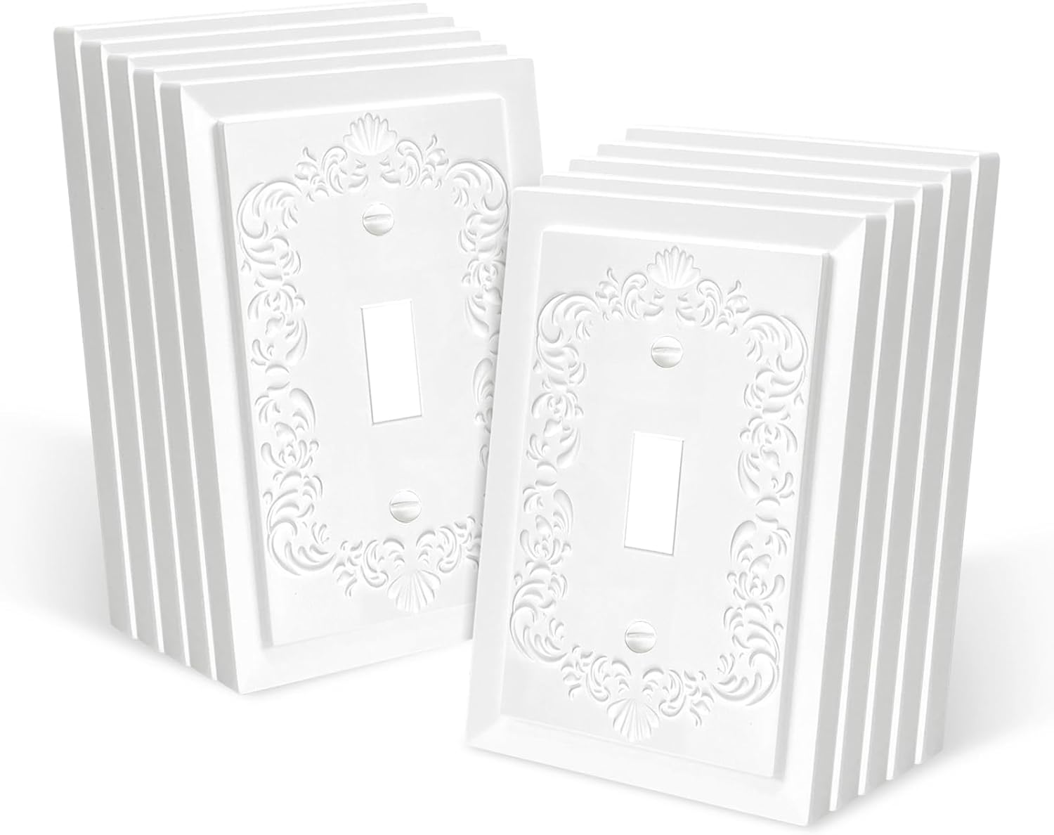 Petal Relief Design Classic Style White Modern Decorative Outlet Covers ...