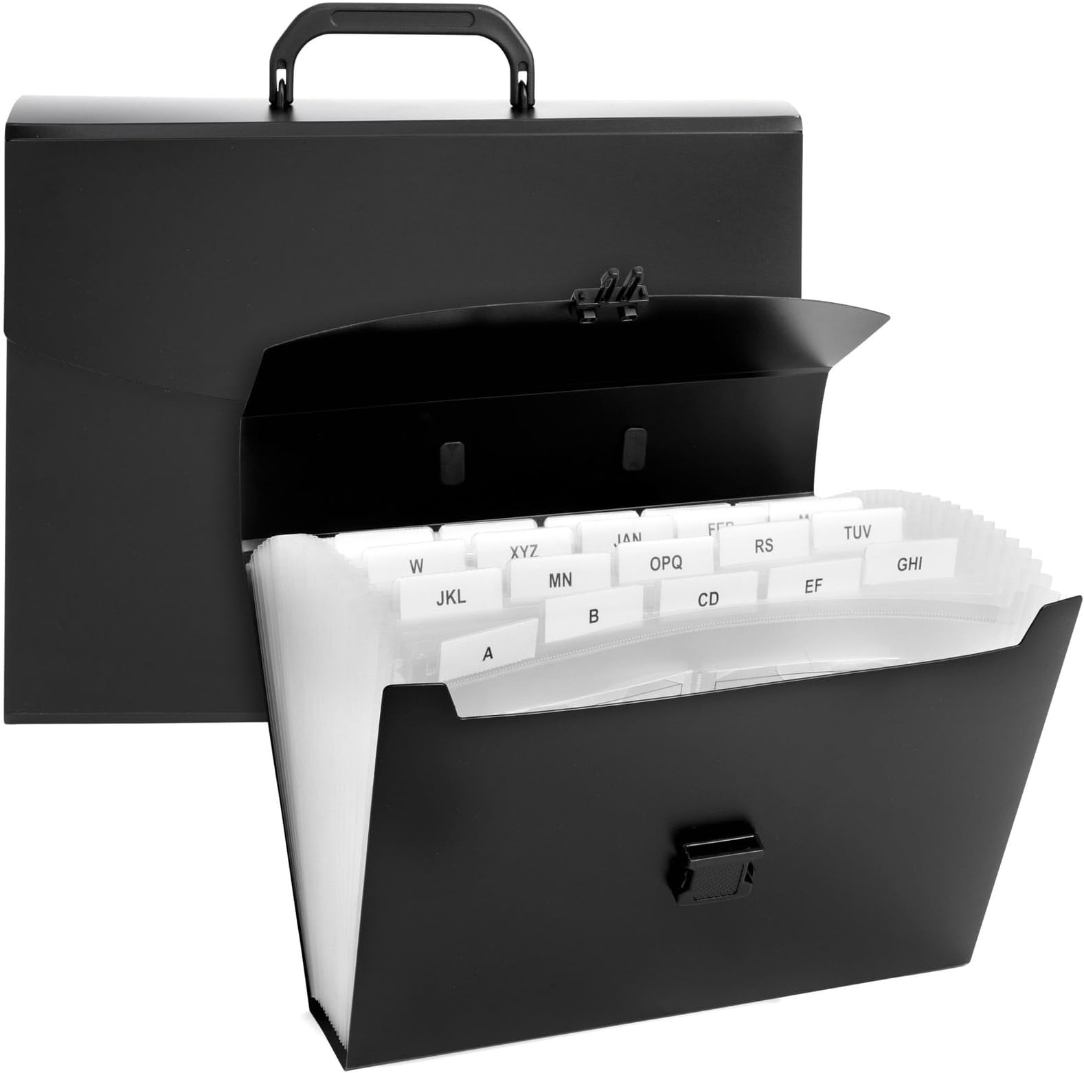 Amazon.com : 26 Pockets Accordion File Organizer with Durable Handle, TRANBO Letter Size/A4 ...