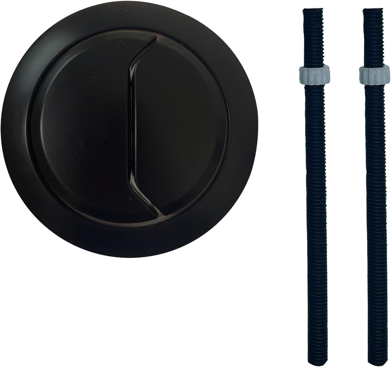 SouNor Toilet tank button Round Dual Flushing Push Black - Amazon.com