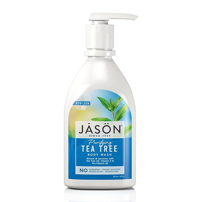 Amazon.com: Jason Natural Body Wash & Shower Gel, Purifying Tea Tree ...