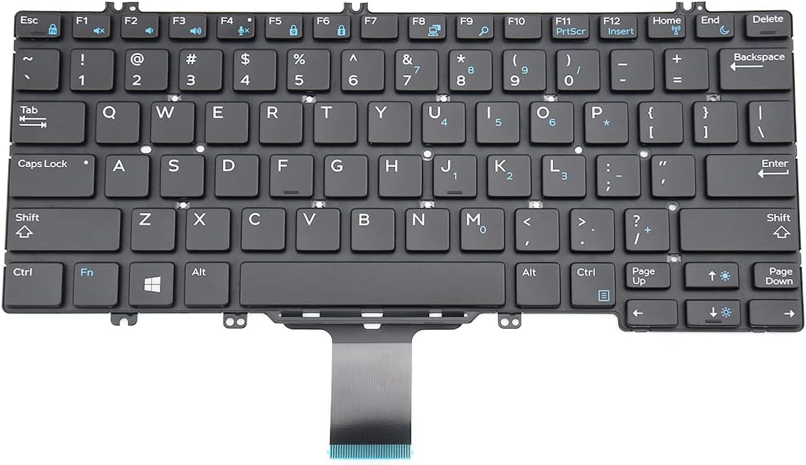 Amazon.com: Replacement Laptop No Backlight Keyboard for DELL Latitude ...