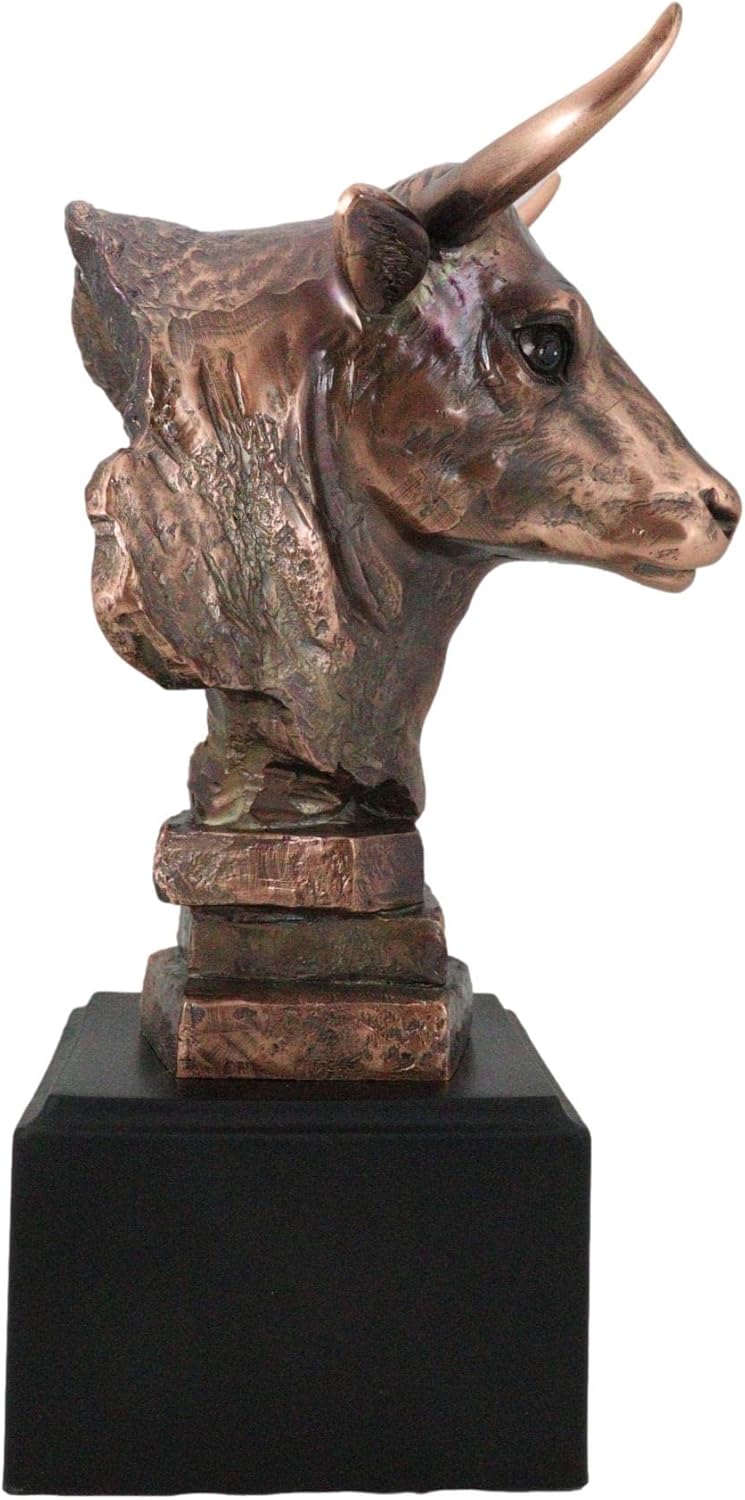 Ebros Gift Escultura de busto de cabeza de toro de novillo de vida ...