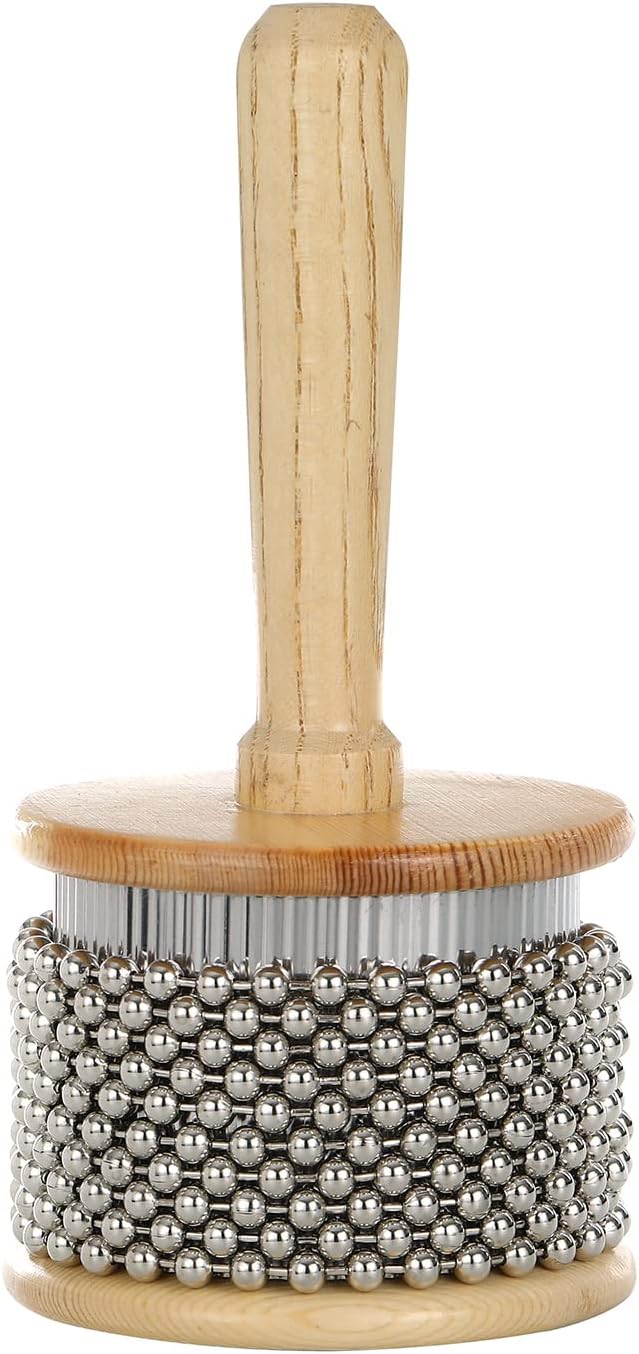 Amazon.com: Heysland Wooden Cabasa Percussion Musical Instrument Metal ...