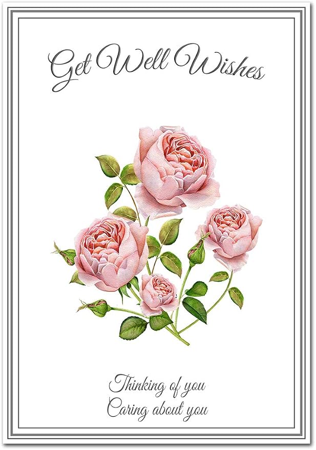 Get Well Soon Card - Illness Confinement Home Hospital Thoughtful ...