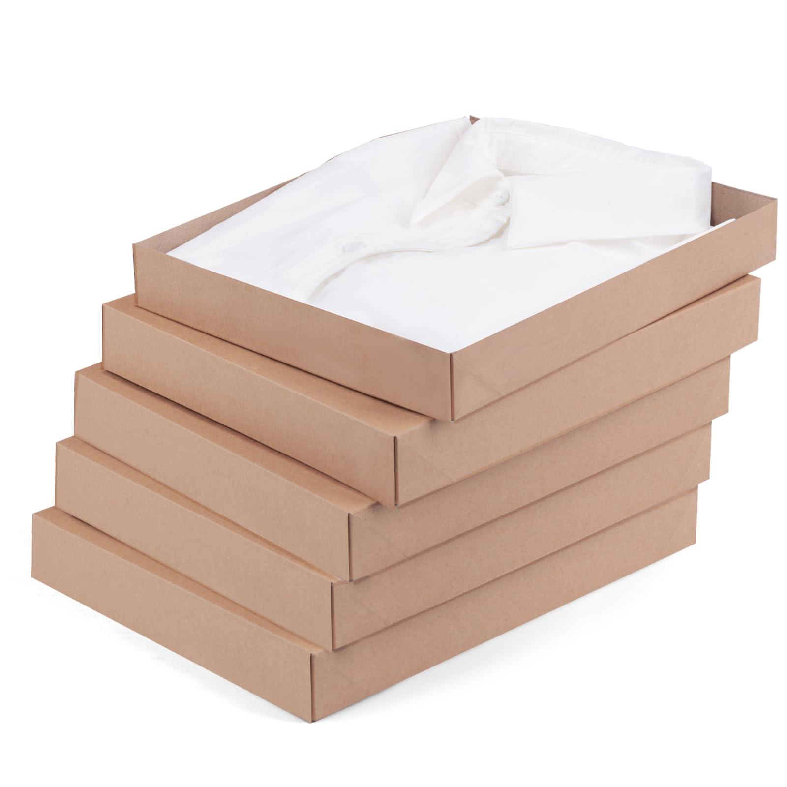 Amazon.com: STARRKY Gift Boxes with lids,shirt boxes for presents,Brown ...
