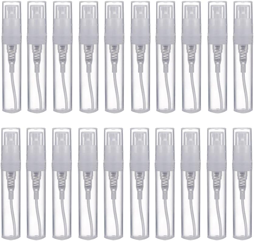 Amazon.com: ccHuDE 20 Pcs 2ml Plastic Perfume Tubes Portable Refillable ...