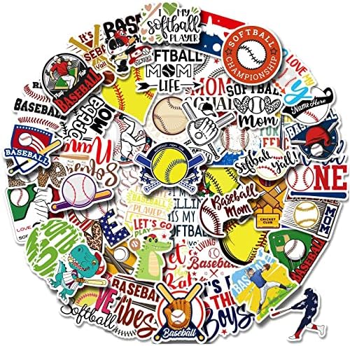 Amazon.com: 50 Pcs Baseball Stickers, Sports Baseball Stickers Baseball ...