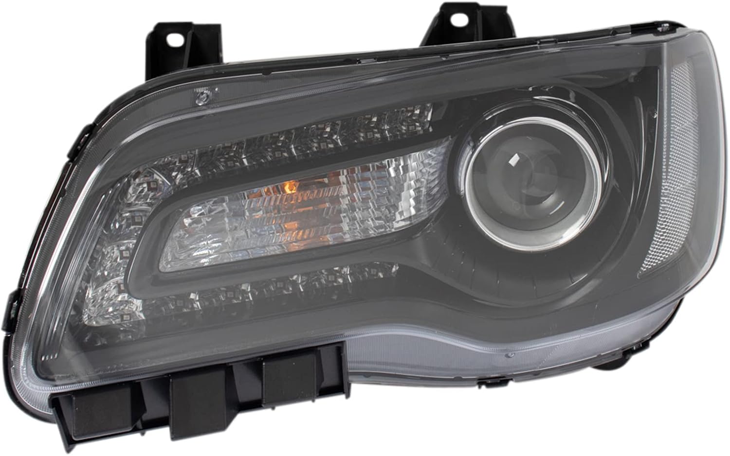 Amazon.com: Headlight Assembly - Driver Side - Halogen, Black Bezel ...