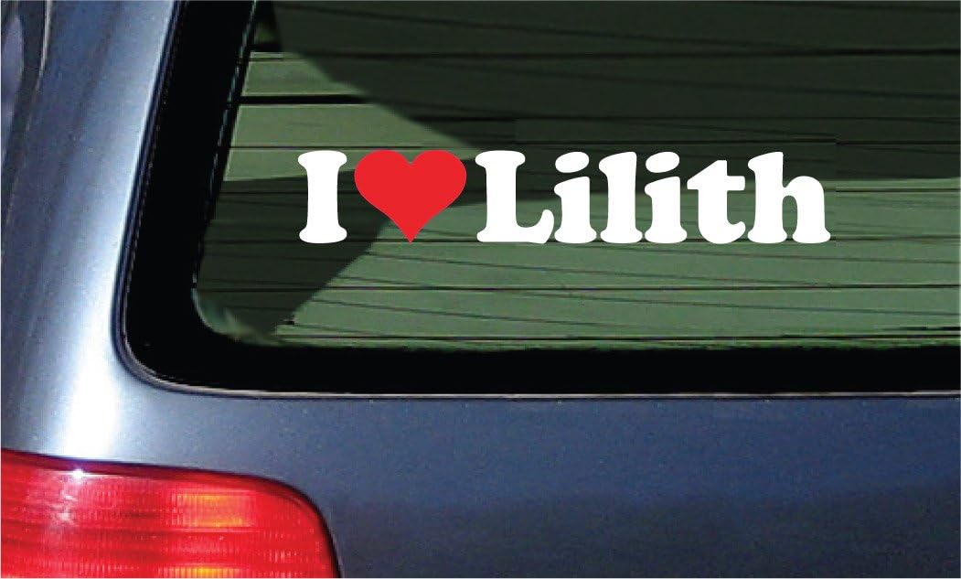 Amazon.com: I Love Lilith Vinyl Decal - White Letters with A Red Heart ...