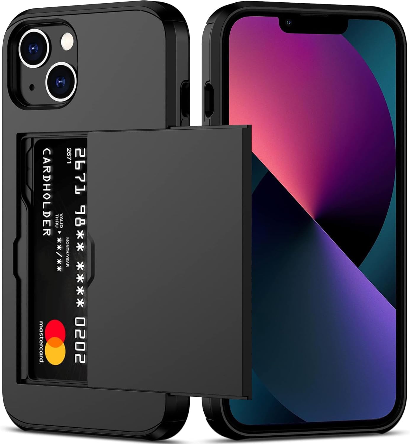 Amazon.com: Areaphmet for iPhone 13 Mini Case with Credit Card Holder ...