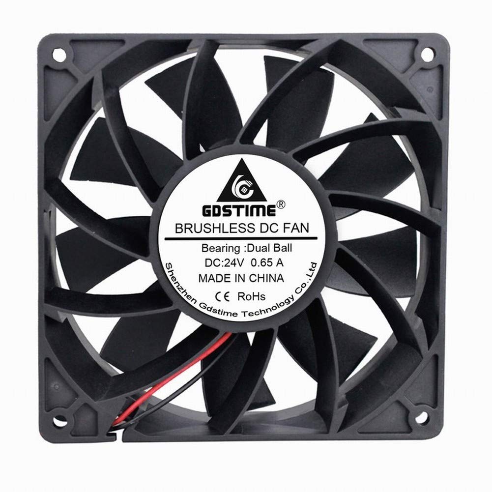 Amazon.com: GDSTIME 140mm x 38mm 1438 24V DC Brushless Cooling Fan Dual ...