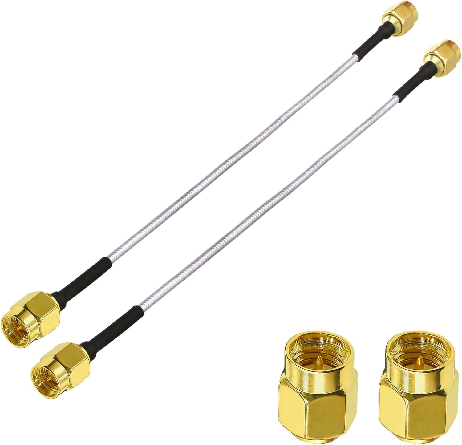 Amazon.co.jp: 2パック 6インチ SMA オス - SMA オス RG405 同軸ケーブル SMA オス - SMA オス延長同軸ケーブル ワイヤレス LAN デバイス/Wi ...